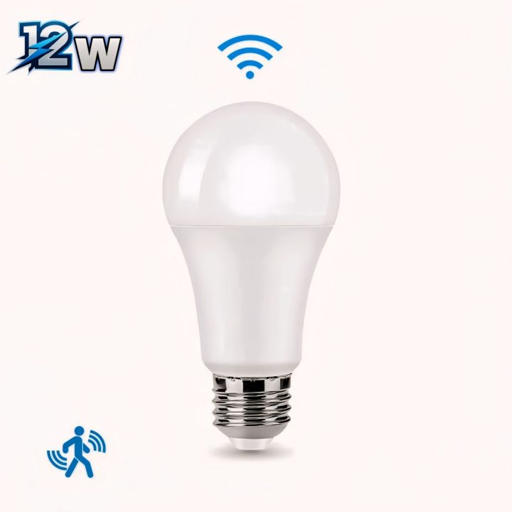 Radar Motion Sensor Light 189-265V E27 LED Smart Bulb 12W Working in ...