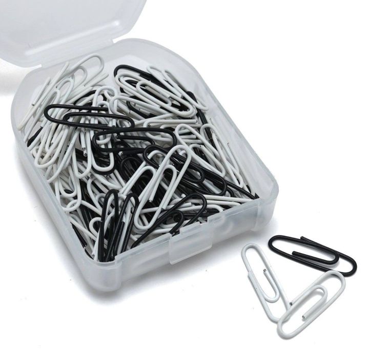 28MM Paper Clips 100 Pack (Black+White) | Daraz.pk