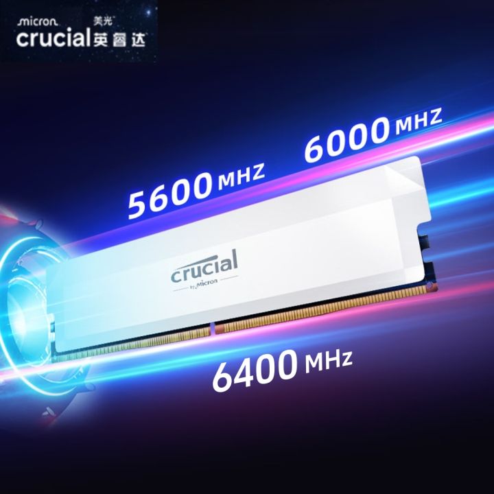 Crucial Pro DDR5 RAM 2x16GB Kit/16GB Single 6000 6400MHz Overclocking ...