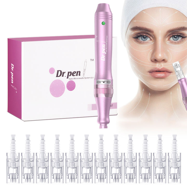 Dr.pen M7-W Micro Needle Pen with 12 Cartridges Nano Wireless Skin Care ...