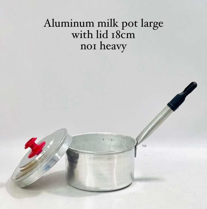 Aluminum Milk Pot Large with Lid 18cm | Daraz.lk