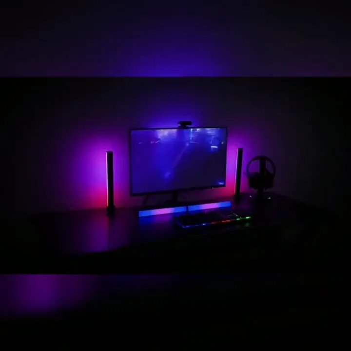RGB Pickup Light Music Rhythm Upgraded USB Desktop RGB Ambient 2 Light ...