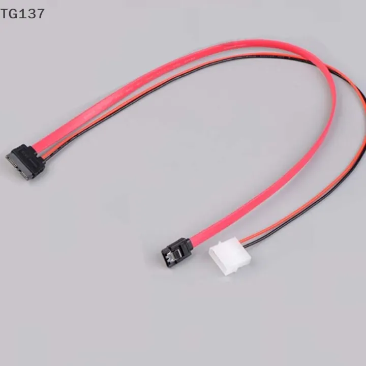 7+6 Pin Slimline Sata Cable For Slim Latop SATA DVD+/-RW Drive Power ...