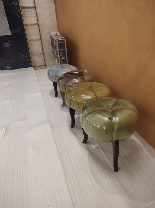 SOFA pumpkin puffy stool all colours available puffy set | Daraz.pk