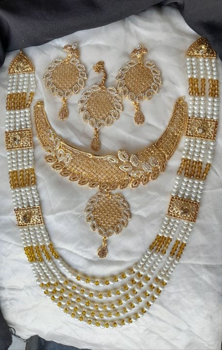 Fancy necklace sets with long mala | Daraz.pk