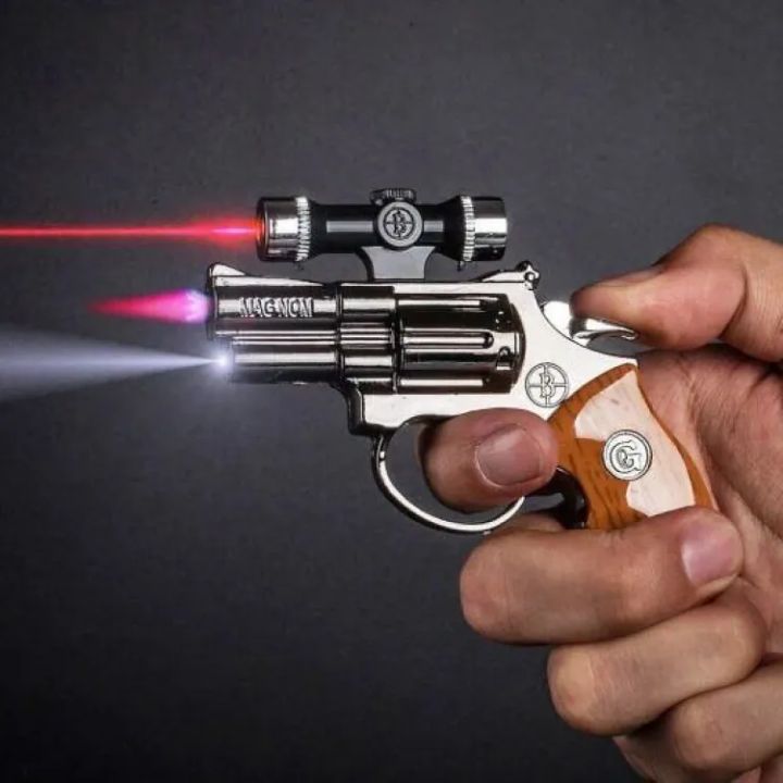 unique design metal body gas lighter with laser | Daraz.com.bd