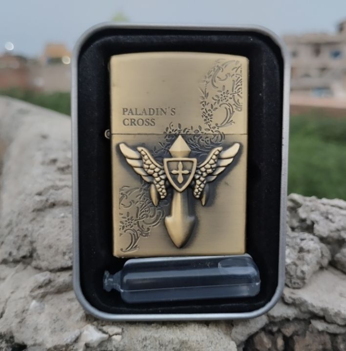 No Gas Metallic Lighter With Free Liquid Fuel and Metal Case | Daraz.pk
