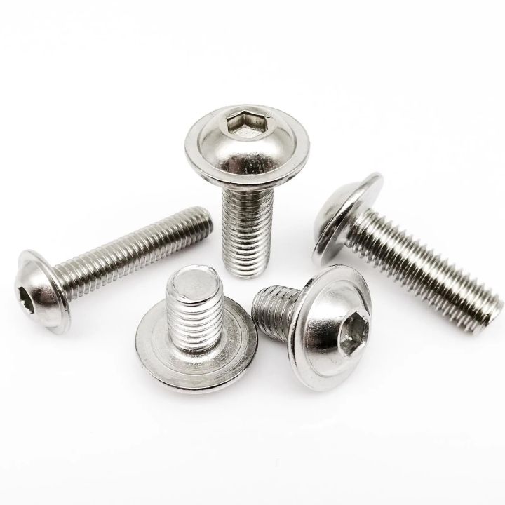 Hex Hexagon Socket Round Button Head With Washer Collar Bolt Screw M2 ...