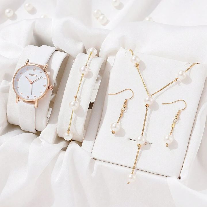 4PCS Set Luxury Watches Set Women Rhinestone Fashion Elegant Wristwatch ...