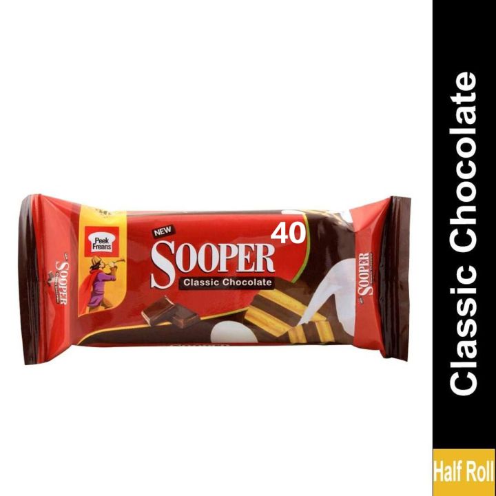 Sooper Chocolate Half Roll There are 8 packets in the box | Daraz.pk