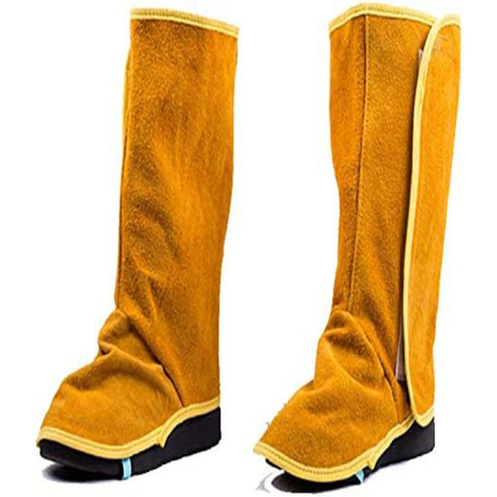 Leather Welding Spats, Fire Resistant Welding Boot & Shoes Covers, Heat ...