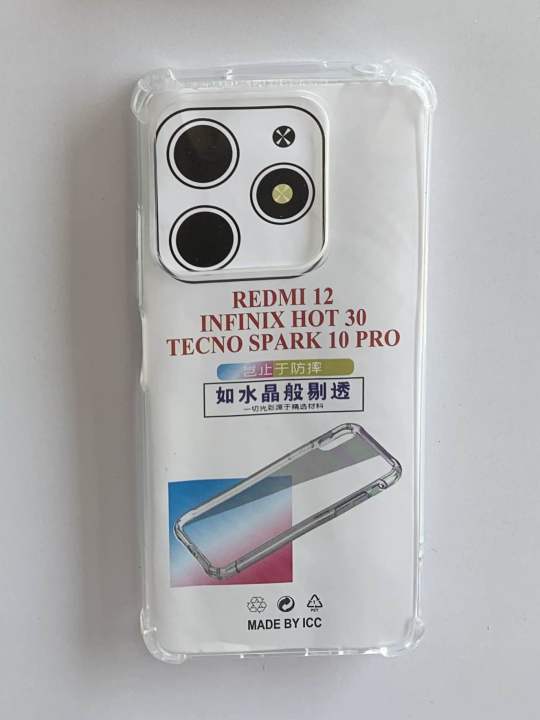 Infinix Hot 30/ Redmi 12/ Tecno Spark 10 Pro Transparent Silicon Back ...
