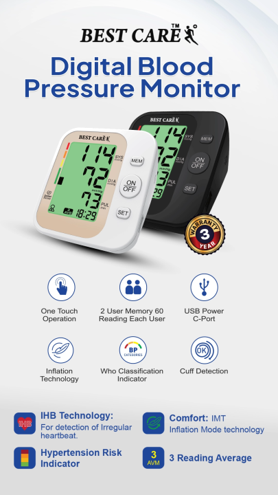Digital Blood Pressure Monitor Classic Best Care | Daraz.com.np