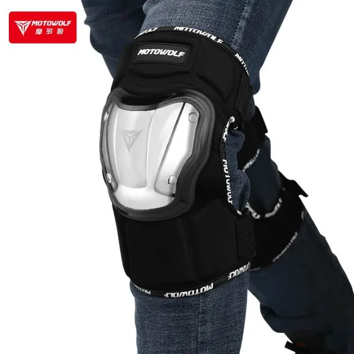 Motowolf Short Knee Guard steel crome | Daraz.com.np