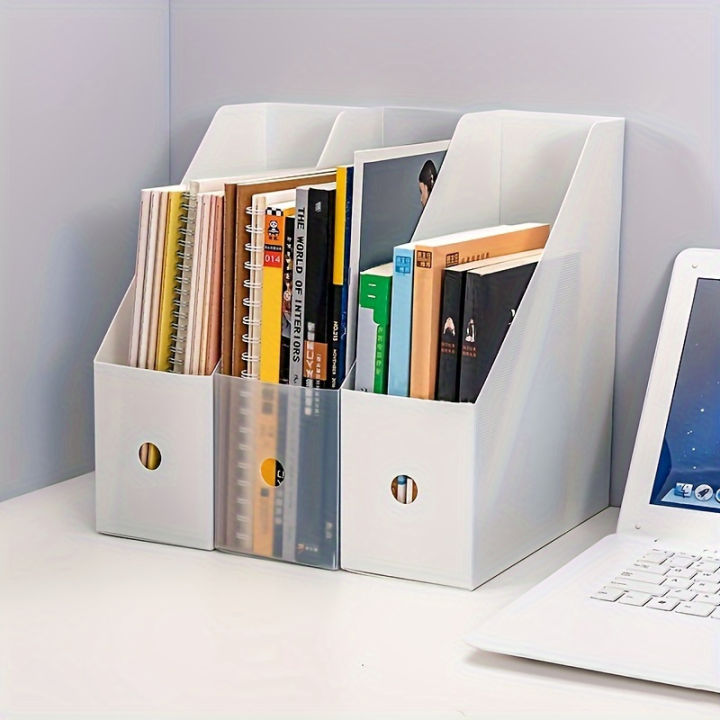 Plastic Multi-Purpose Desk Organizer - Book Stand & File Holder for ...
