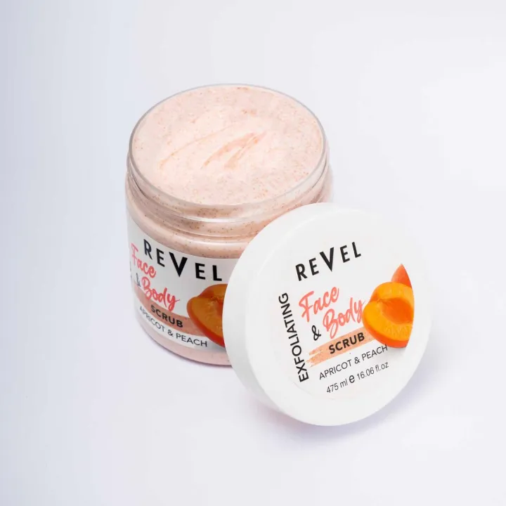 Revel Face & Body Scrub Apricot And Peach 495ML | Daraz.pk