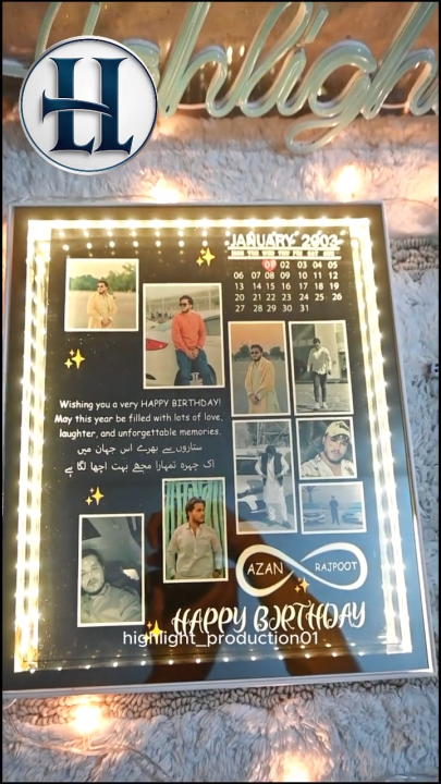 Customized Magic Mirror LED Photo Frame | Personalized 3D LED Photo ...