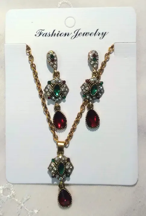 multi colour locket set | Daraz.pk