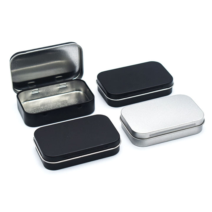 Metal Rectangular Empty Mini Tin Box Tinplate Push Candy Pill Cases ...