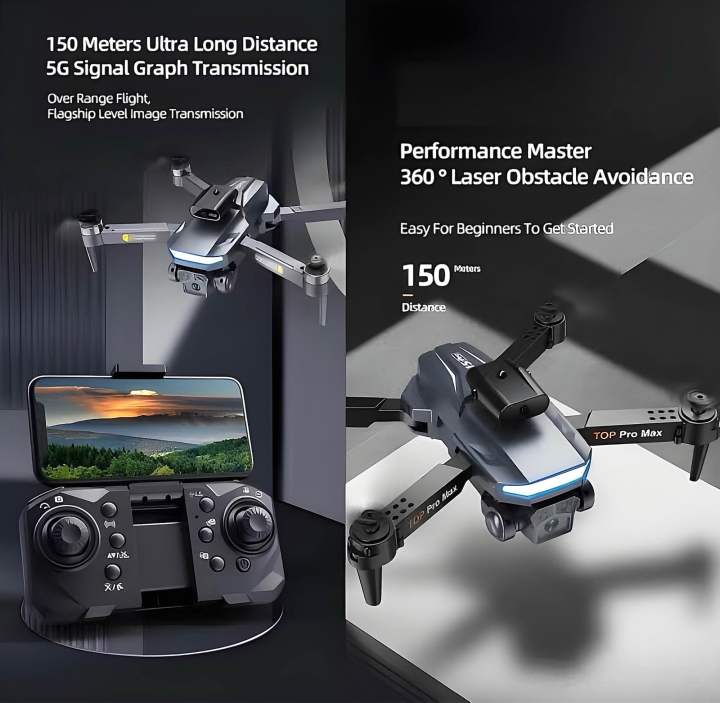 P23 Pro 4k triple camera drone with obstacle avoidance 3 kilometres ...