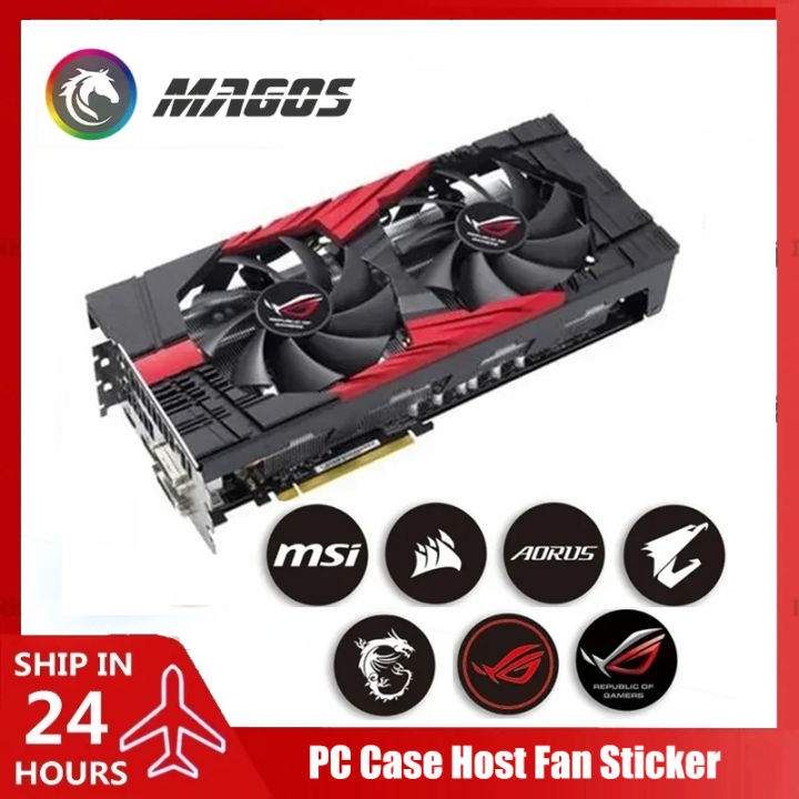 Computer Case Fans Sticker & GPU Decorative Paster Power Supply 80plus ...