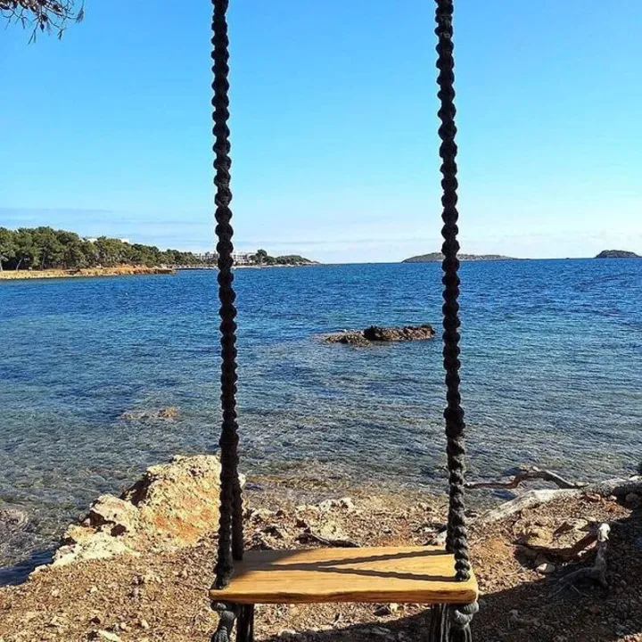 Handmade Macrame Swing, Macrame Wood Swing, Wood Swing, Tree Swing ...