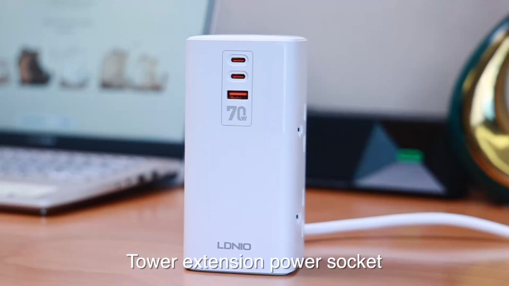 LDNIO SC4383 70W GaN Fast Charging Tower Extension Multiplug | 4 ...