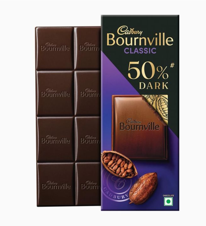 Cadbury Bournville Rich Cocoa Dark Chocolate Bar 80 grams (Pack of 2/4 ...