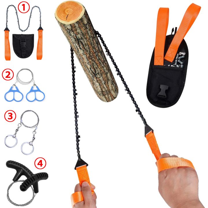 4 Styles Portable Survival Chain Saw Chainsaws Emergency Camping Hiking ...