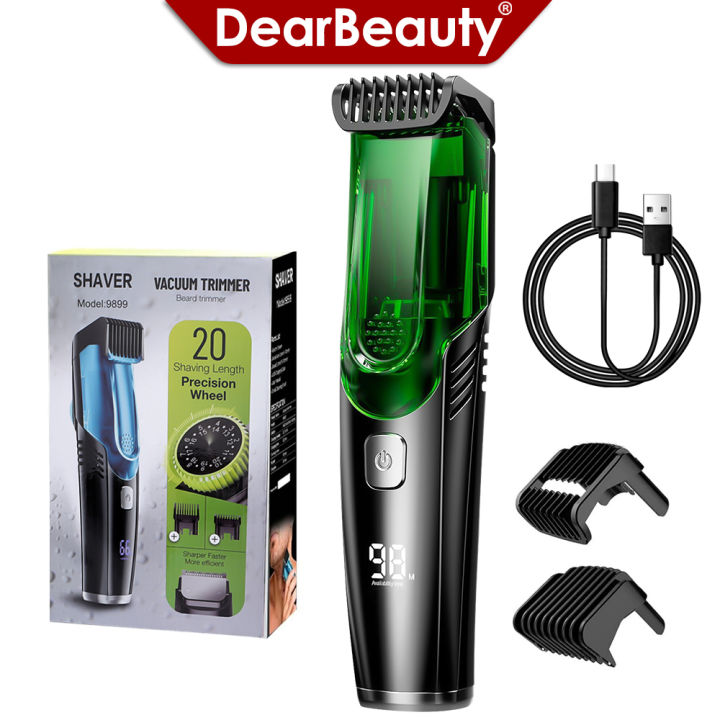 Beard Trimmer for Men: Vacuum Mustache Trimmer IPX7 Waterproof ...