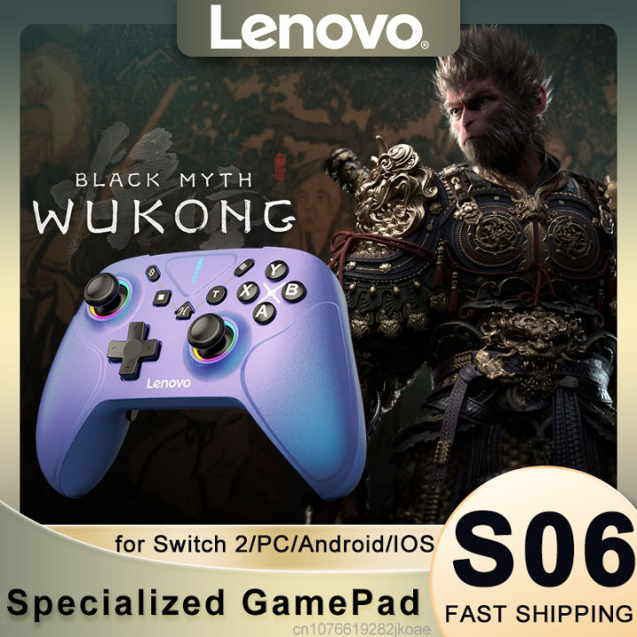 Original Lenovo S06 Six Axis Gyroscope Dual Vibration Wireless Gamepad ...