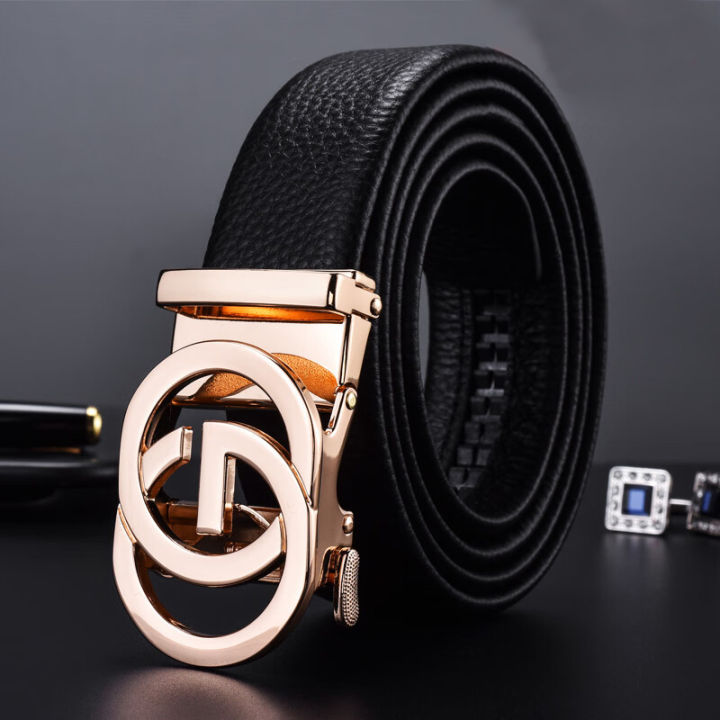DINISITON New Men's Automatic Buckle Belt Business High Quality Leather ...