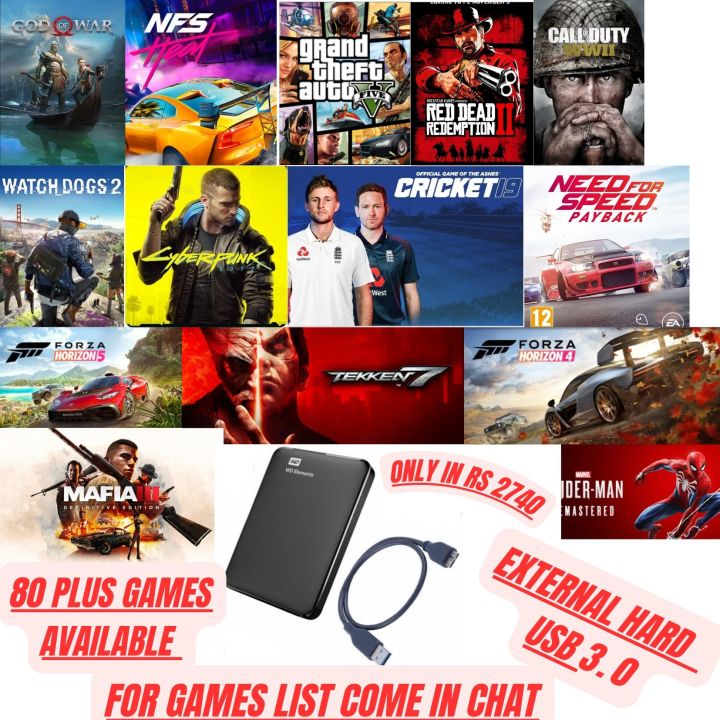 250 GB EXTERNAL 3.0 HARD DISK FULL OF GAMES | Daraz.pk