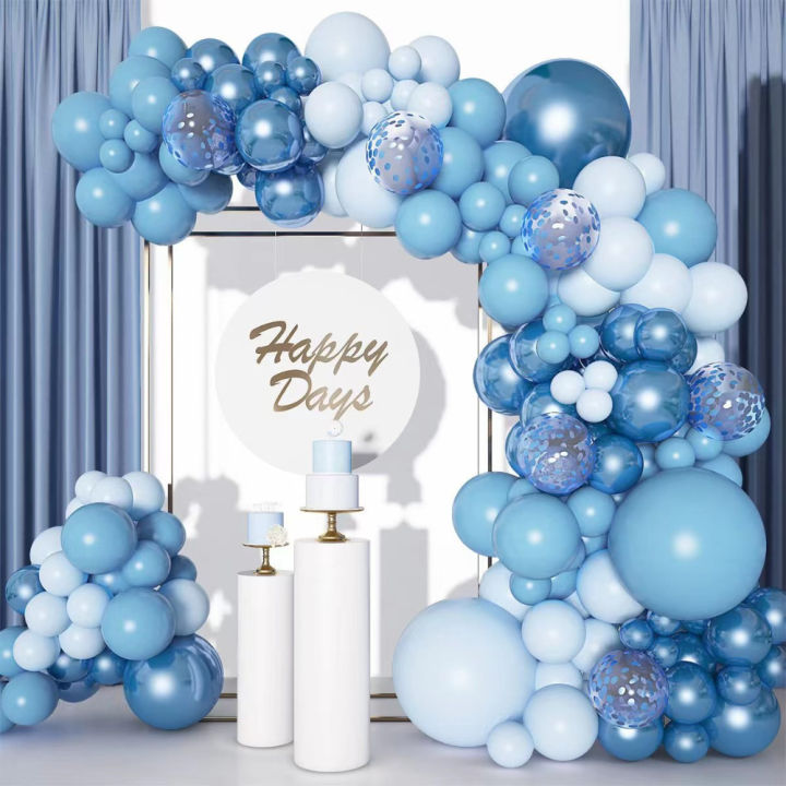 Blue Balloon Garland Arch Kit Happy Birthday Party Set Decorations ...