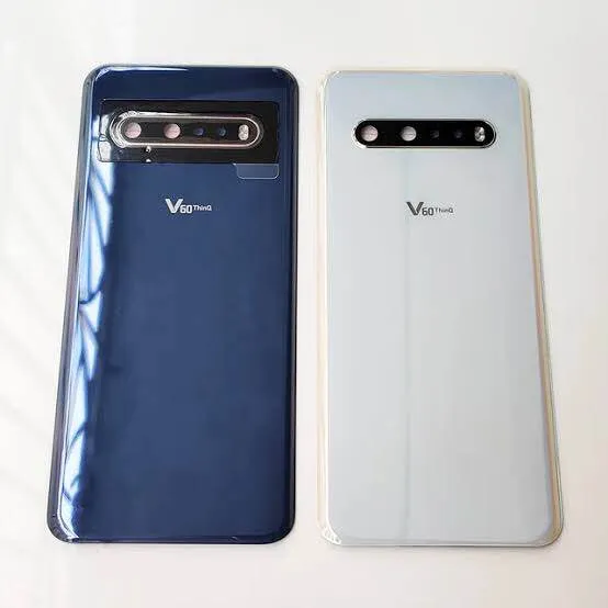 LG V60 Back Glass Replacement with Camera Lens and Battery Back Door ...