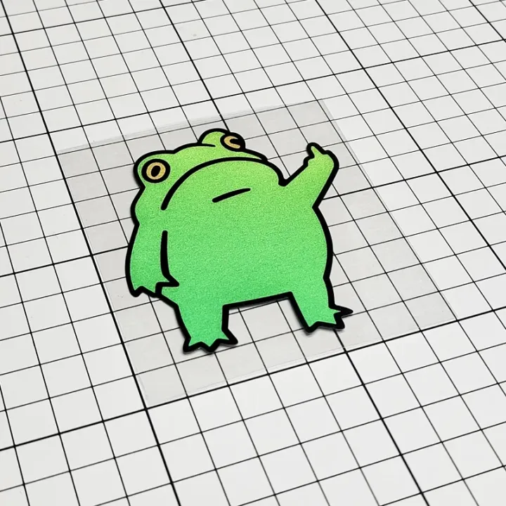 Cartoon Frog Car Stickers Motorcycle Fuel Tank Helmet Decoration Auto ...