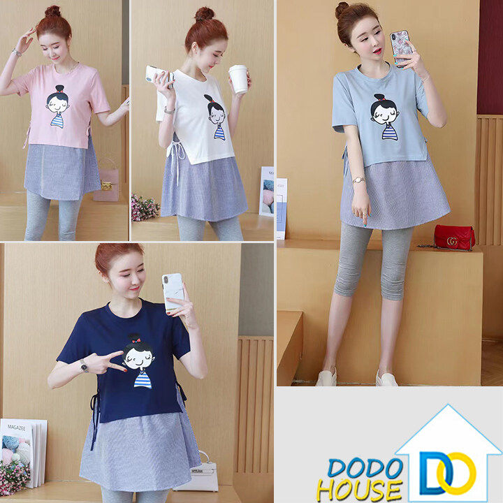 Cartoon maternity clothes pregnant women soft comfortable clothes ...