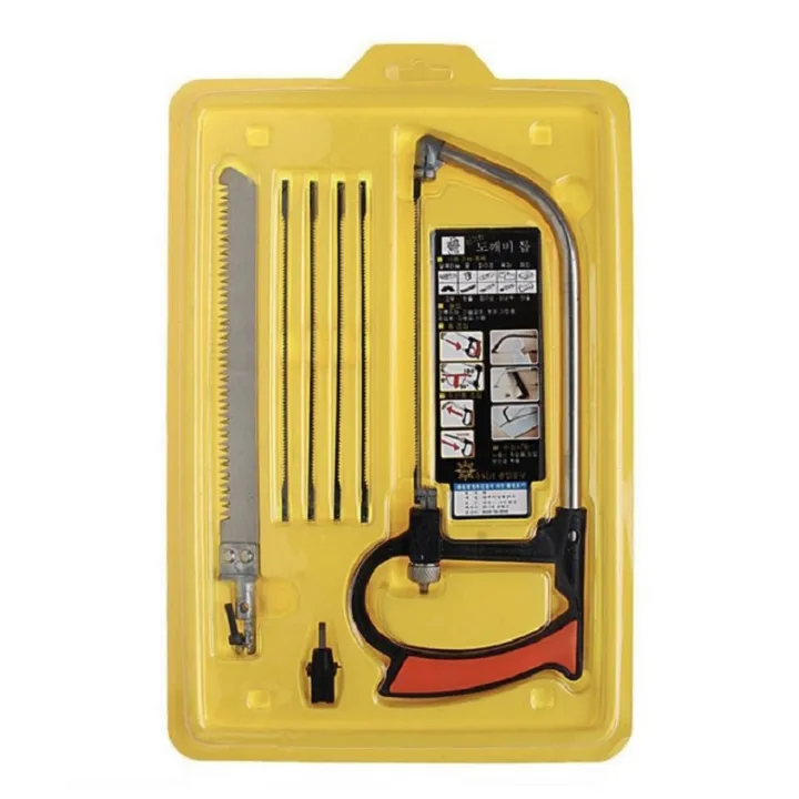 8in1 Saw Multi Purpose Hand DIY Steel Saw Metal Wood Glass Saw Kit 6 ...