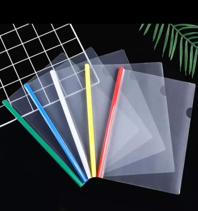 Stick Bar File - (10 Pcs-A4 Size) Transparent File PVC Plastic, Slide ...