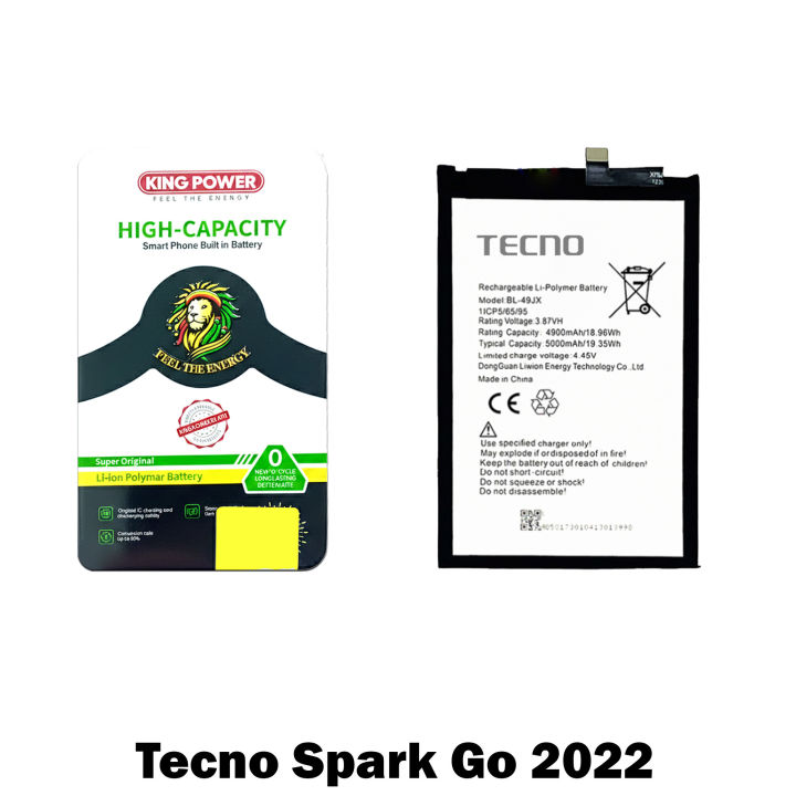 Best Price Tecno Spark Go 2022 Battery Replacement BL-49JX 5000mAh King ...