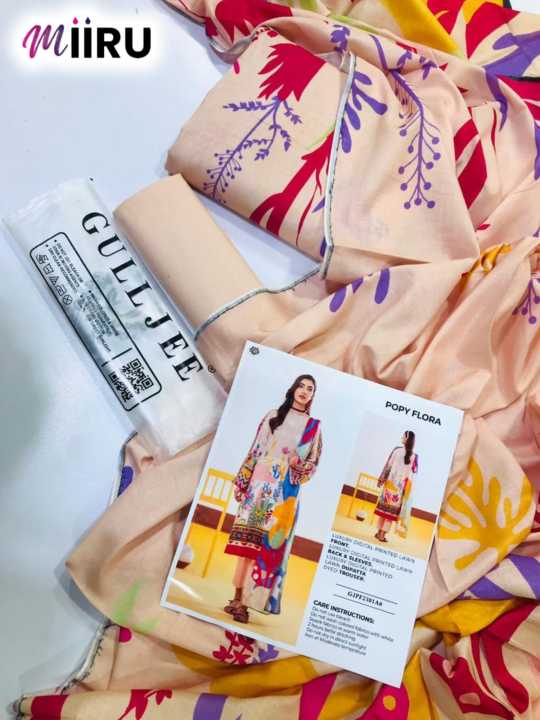Gull Jee Premium Lawn Digital Print Fabric for Clothing And Home Decor ...