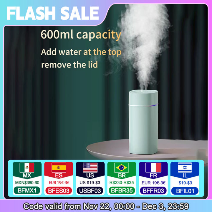 Creative Dual Nozzle Humidifier Desktop Home Bedroom Car Aromatherapy ...