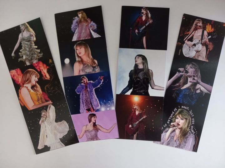 Taylor Swift The Eras Tour Bookmarks - Pack of 4 - (Size: 15 x 5 cm ...