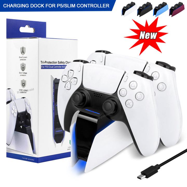 NEW Fast Dual Charging Station For PS5 Dual Wireless Game Controller ...