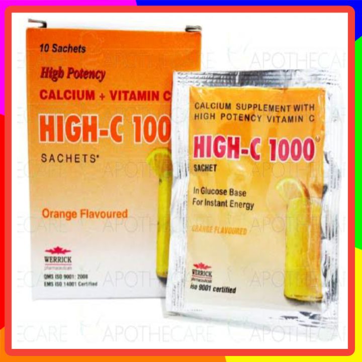 High C 1000 Sachet Calcium & Vitamin C 10 sachet in each box | Daraz.pk