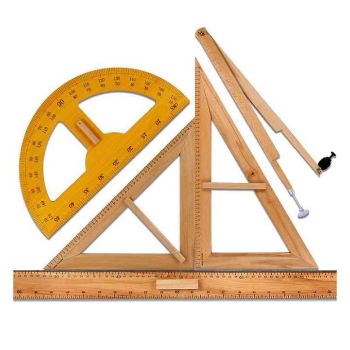 Geometry Tools Mathematics Wooden Tools Set For School, Teachers ...