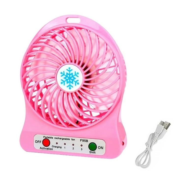 Mini Portable Rechargeable Desk Fan with Torch LED | Daraz.com.bd