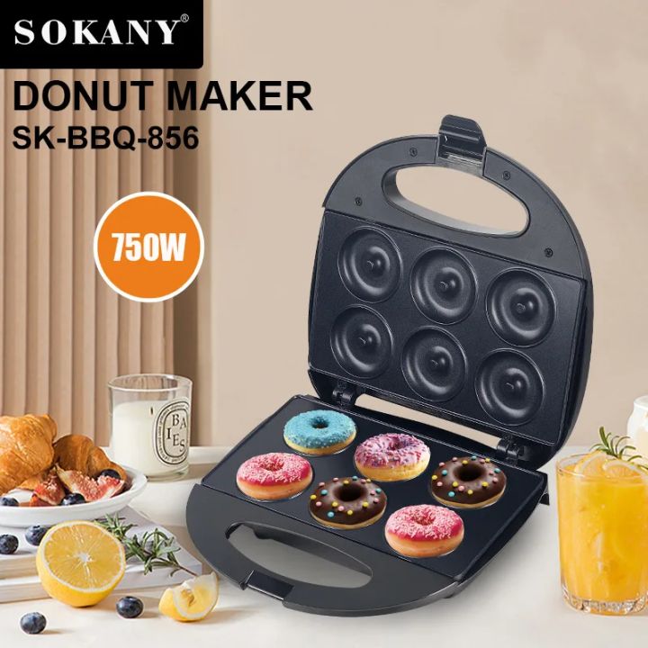 SOKANY Donut Maker SK-BBQ-856 Compact Non-Stick Grill with Heat ...