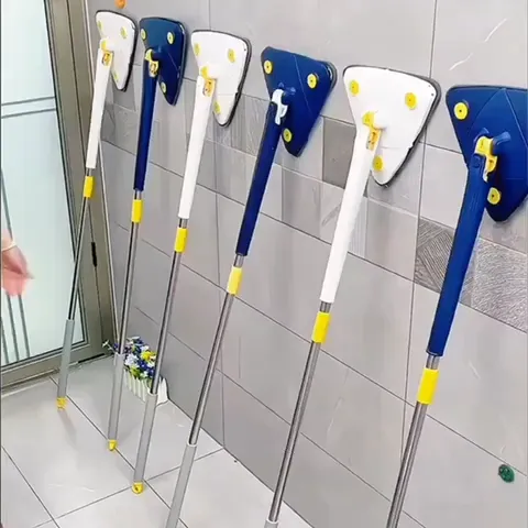 Triangle Cleaning Mop | Rotating Self-Squeeze Microfiber Mop | Auto ...