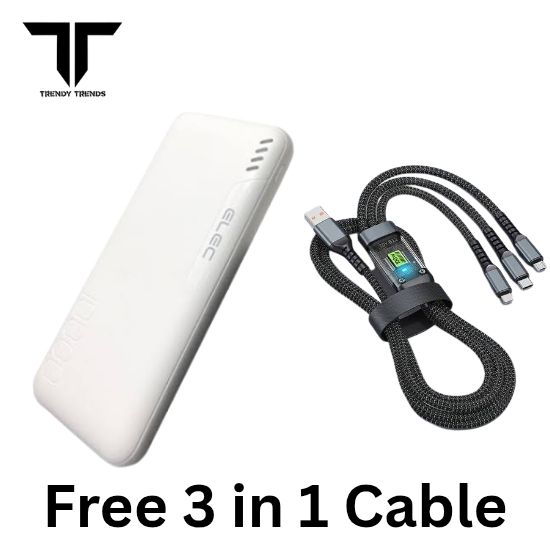 Elec 10,000mAh Power Bank | Fast Charging & Compact Design | 3 in 1 ...